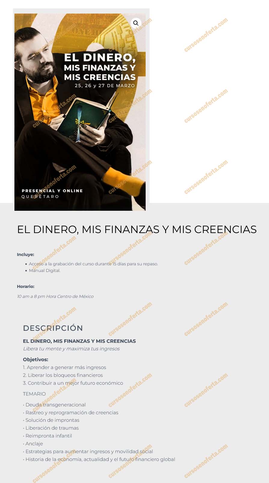 El dinero, mis finanzas y mis creencias - cursosenoferta.com